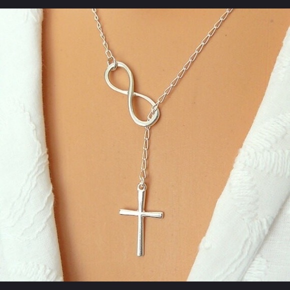 Jewelry | Nwt 925 Silver Infinity Symbol Cross Necklace | Poshmark